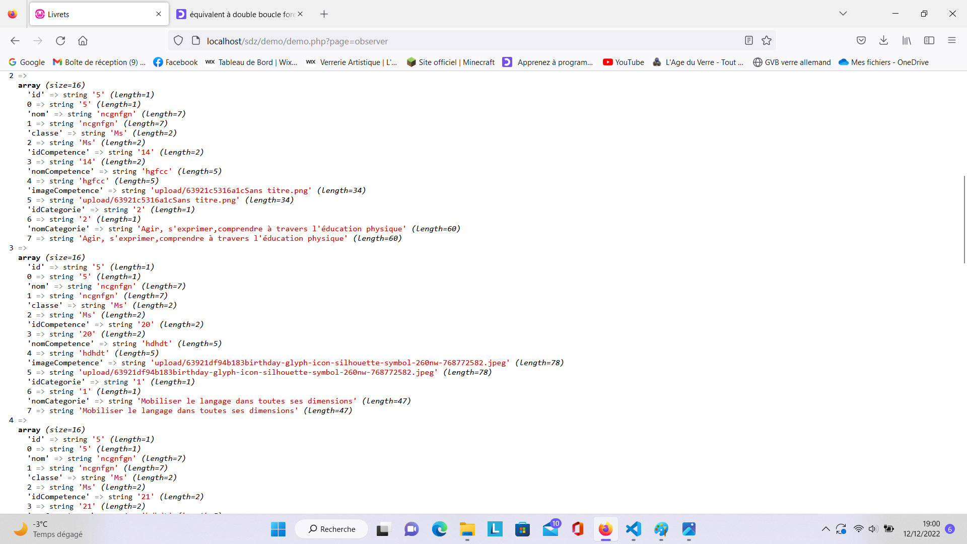 équivalent à double boucle foreach pour récup bdd par minwolf999 - page 1 - OpenClassrooms